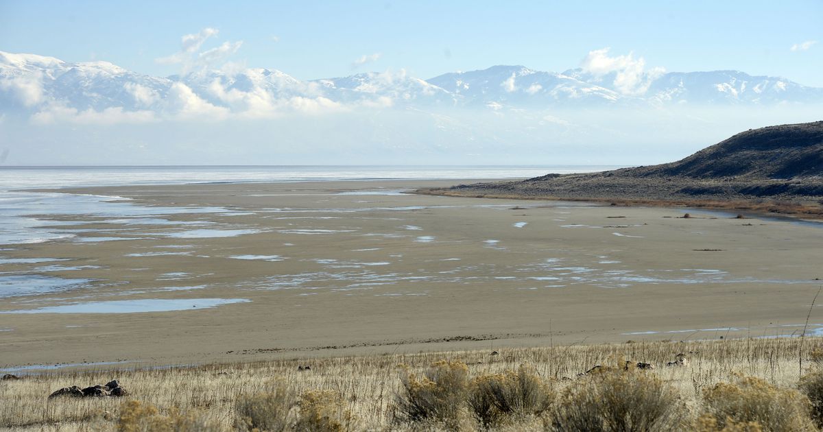 Great Salt Lake at near-record low level