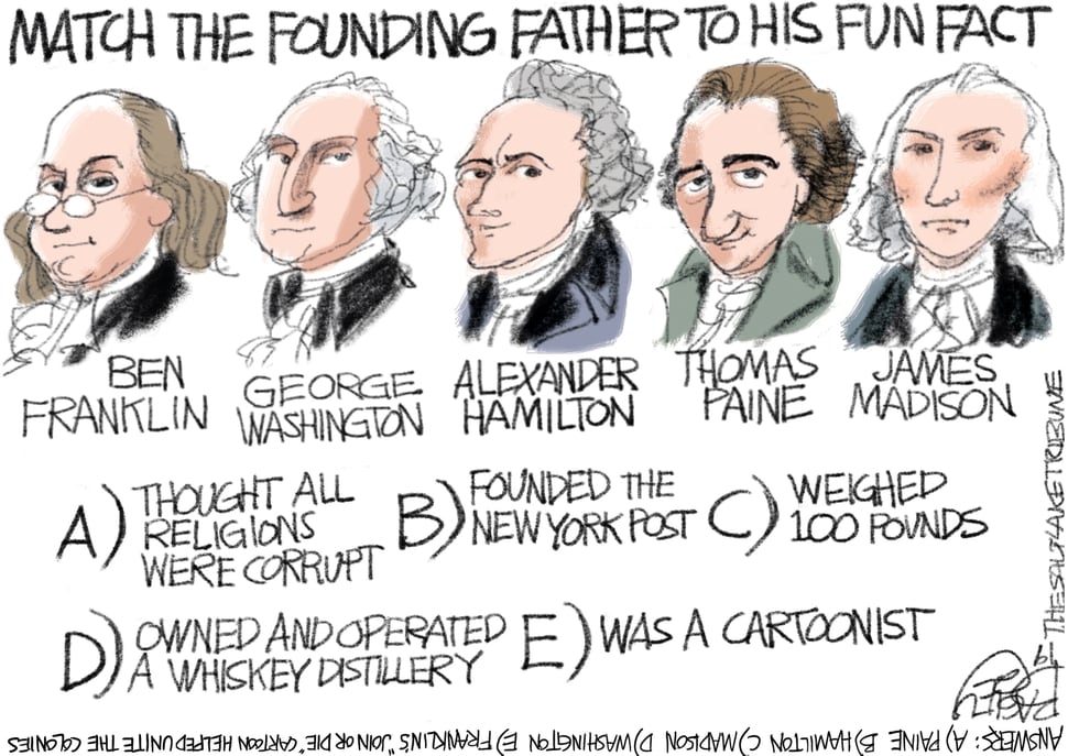 Bagley Cartoon: Founding Fathers Fun Facts - The Salt Lake Tribune