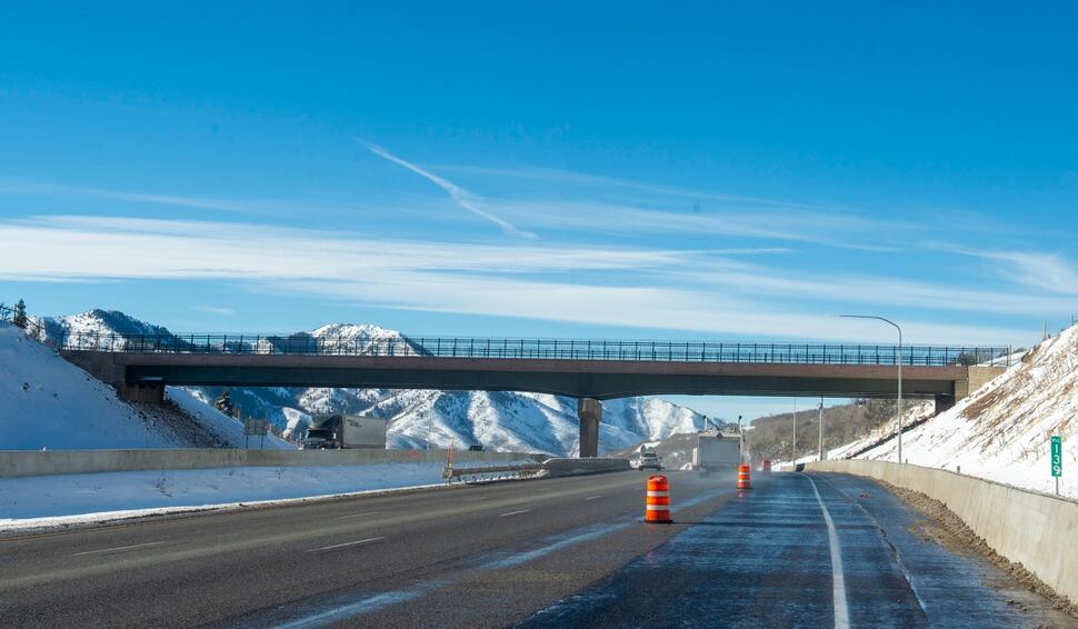 New overpass finished at Parleys summit — just for wildlife to cross I ...