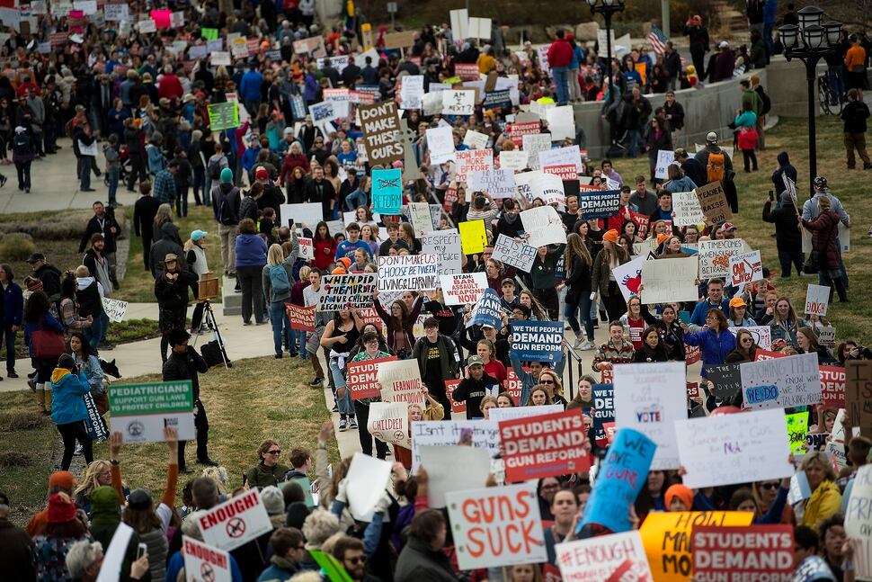‘All rights are important’: Utah students lead gun-control march after ...