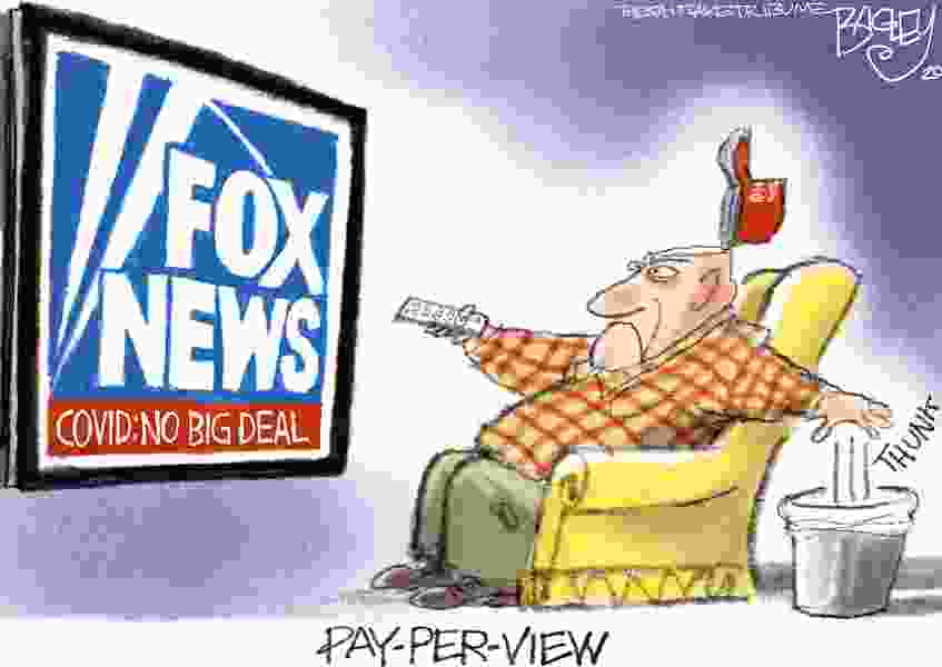 Bagley Cartoon: The Cost to View Fox News - The Salt Lake Tribune