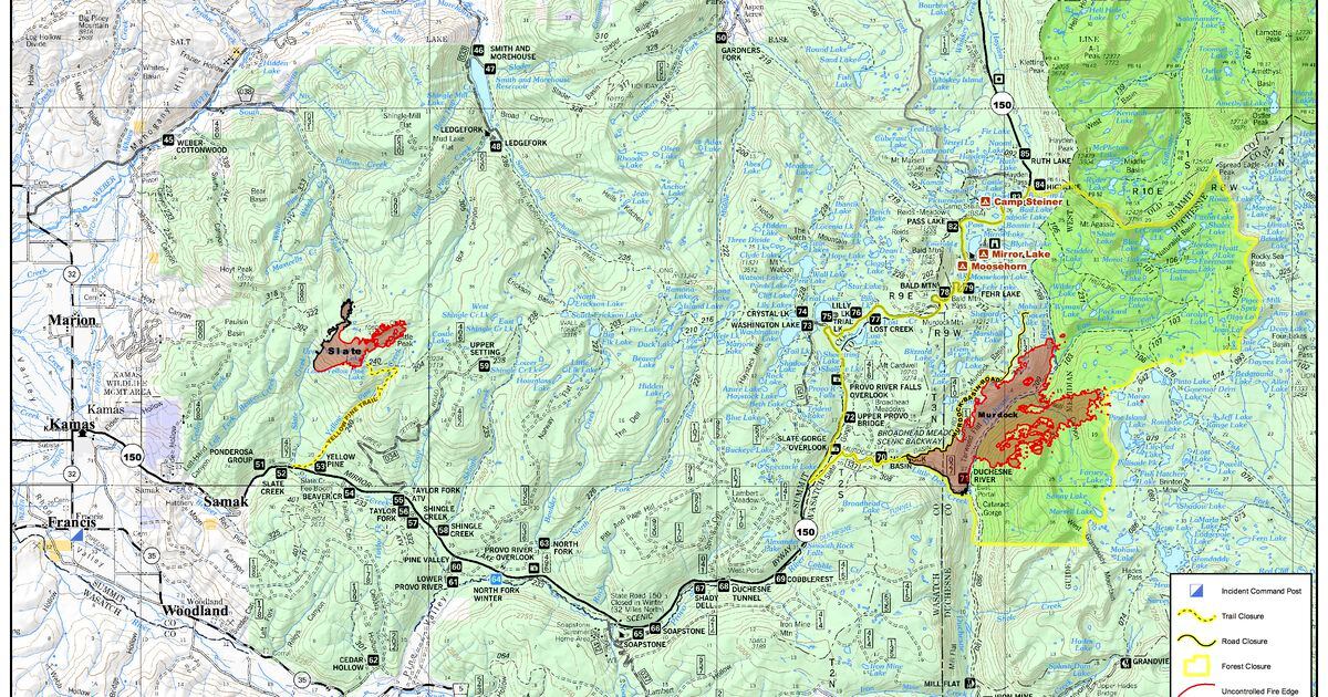 Smoke from Murdock Fire forces UHP to close Mirror Lake Highway