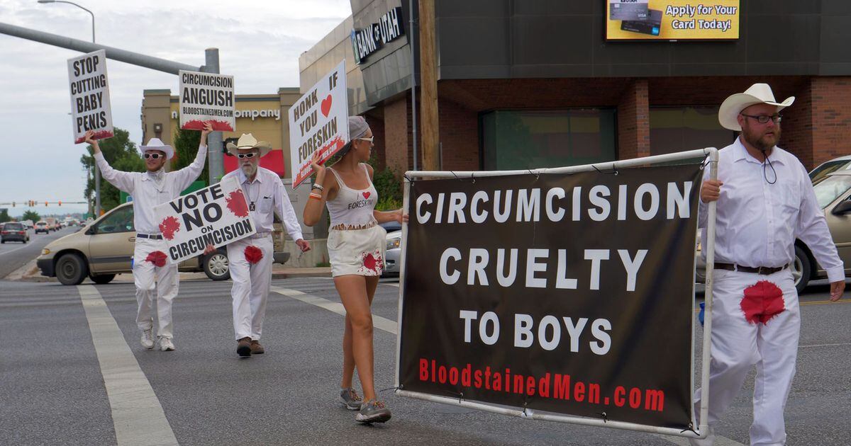 In bloodstained pants and cowboy hats, protesters take to Utah’s ...