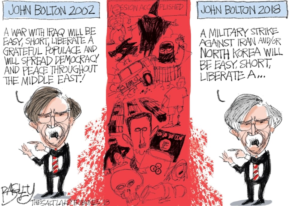 Bagley Cartoon: Warmonger - The Salt Lake Tribune