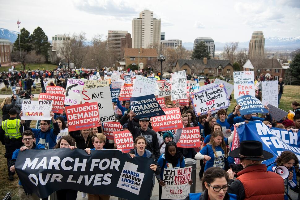‘All rights are important’: Utah students lead gun-control march after ...