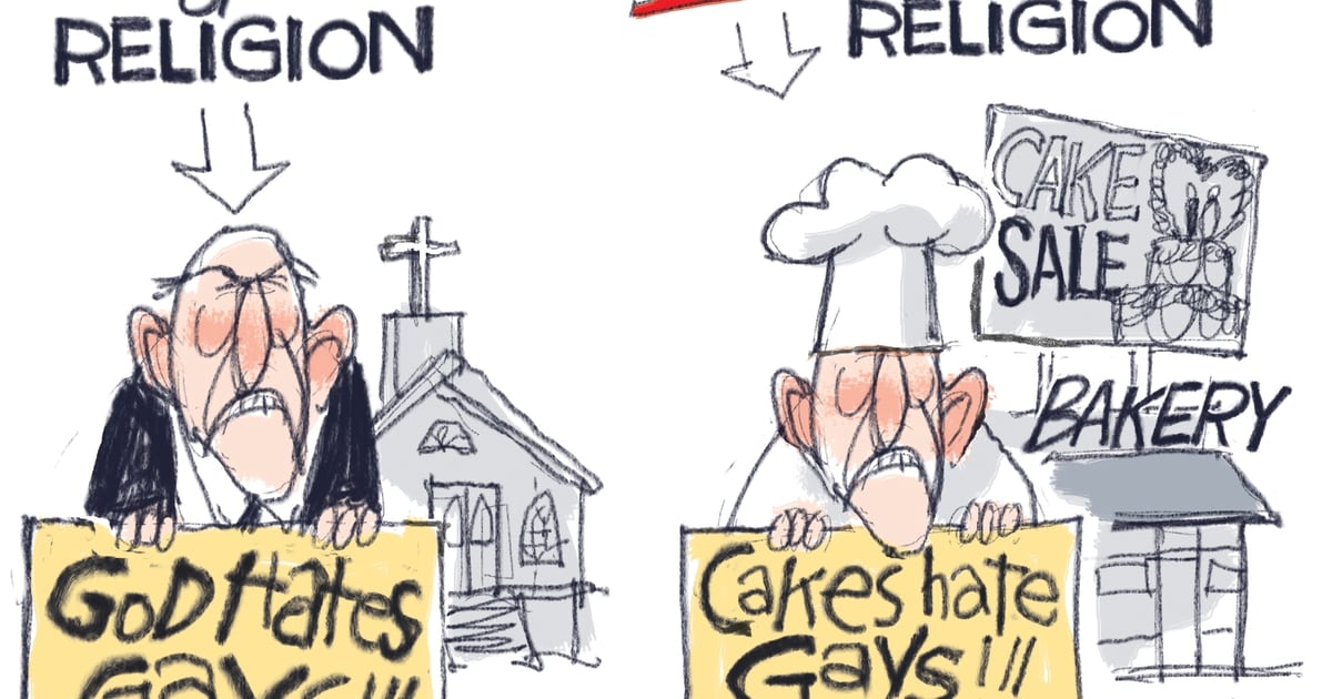 Bagley Cartoon: Half-Baked Religious Freedom - The Salt Lake Tribune