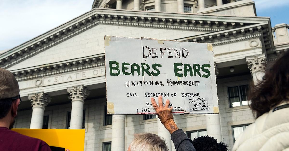 Monument supporters rally against Trump’s plans to shrink Bear Ears ...