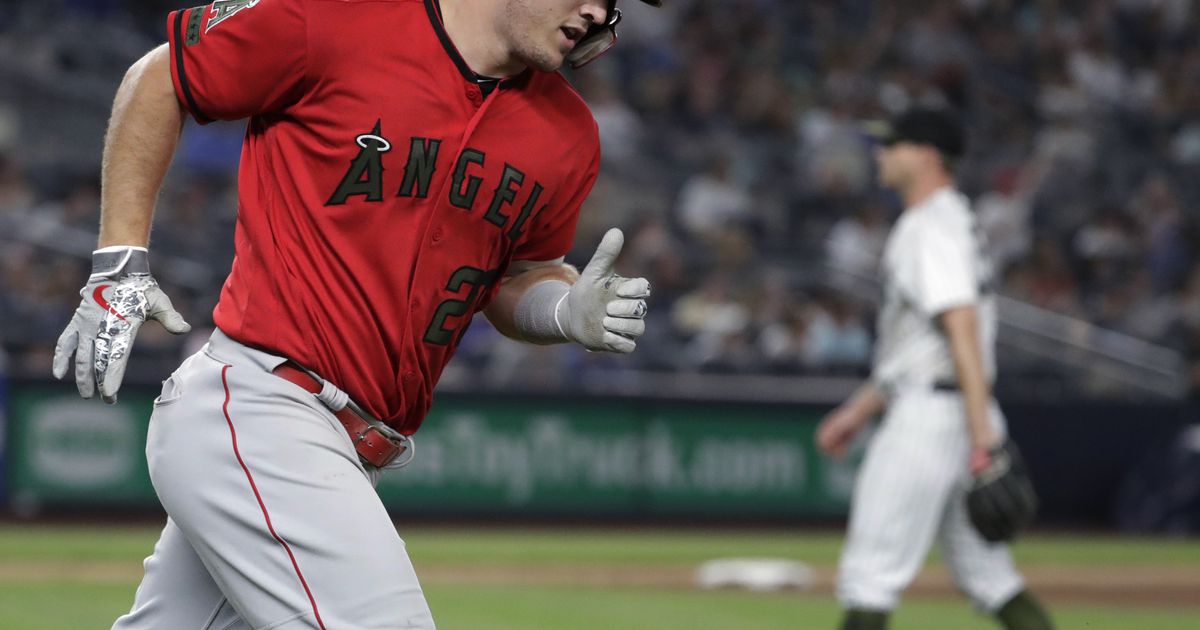 MLB roundup: Mike Trout gets five hits as Angels beat Yankees 11-4