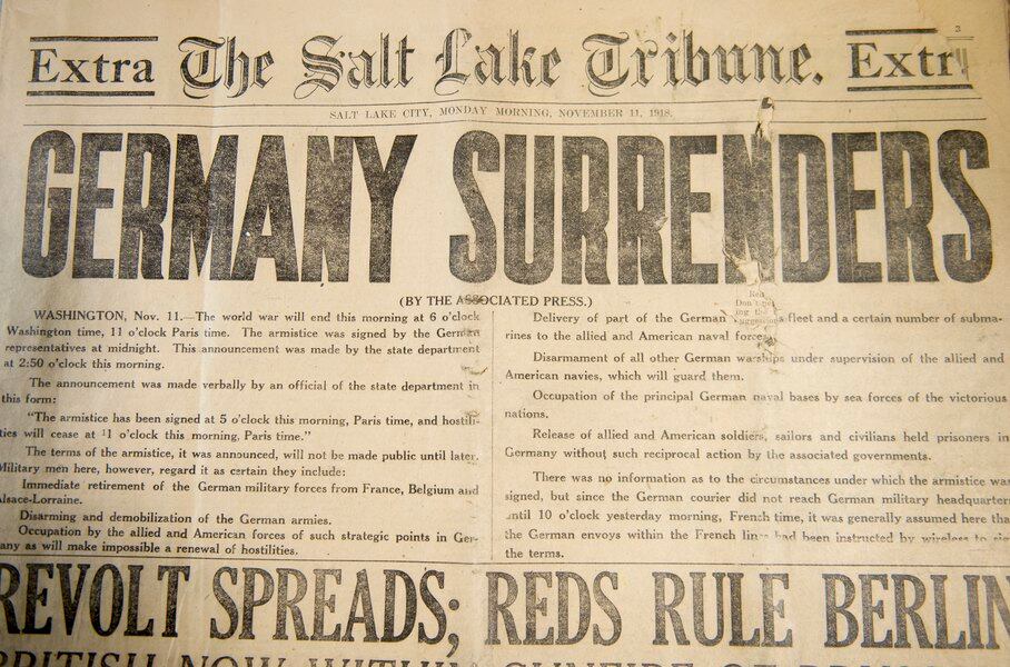 See The Salt Lake Tribune when WWI ended 100 years ago - The Salt Lake ...