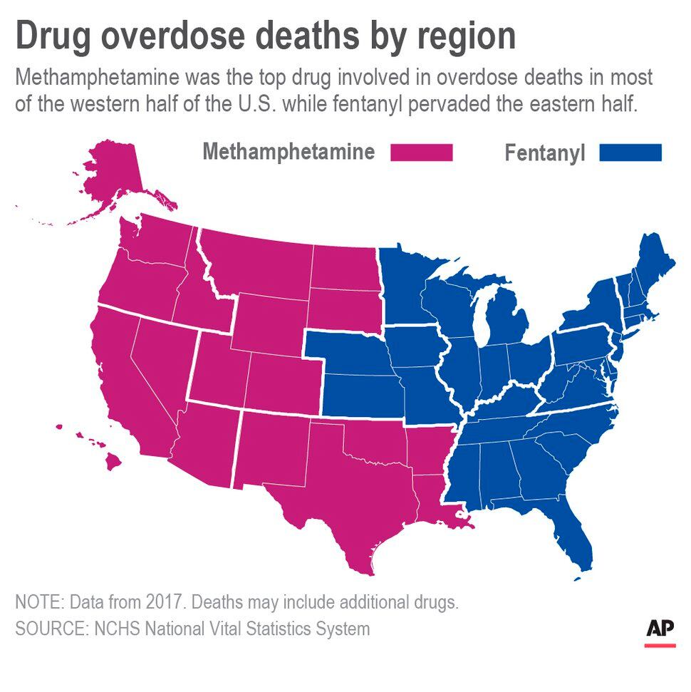 Meth — not opioids — is the most common drug in overdose deaths in ...