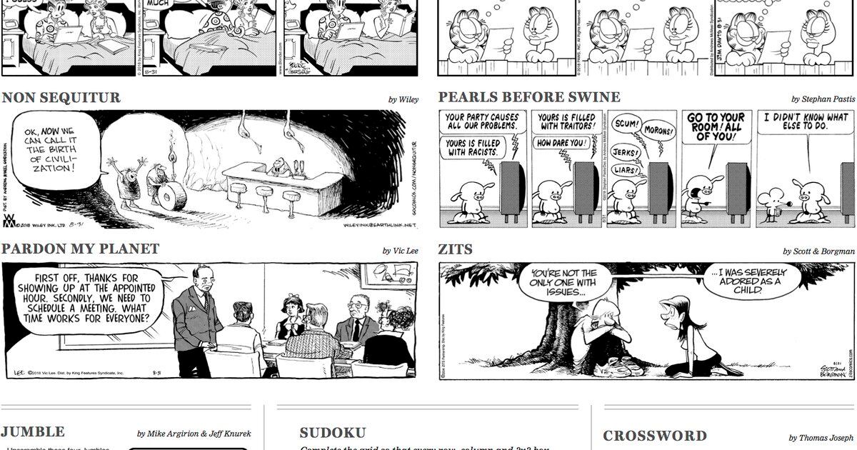 Here is Friday’s comics and puzzles page - The Salt Lake Tribune