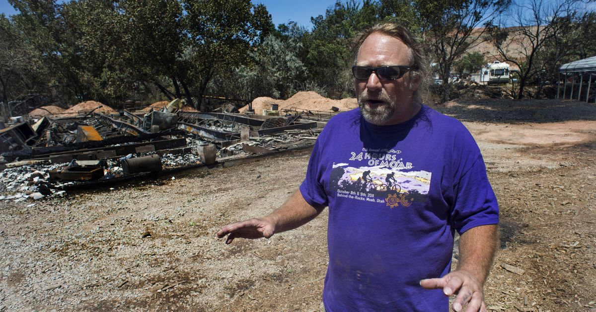 Firefighters still investigating the Moab blaze that destroyed 8 homes ...