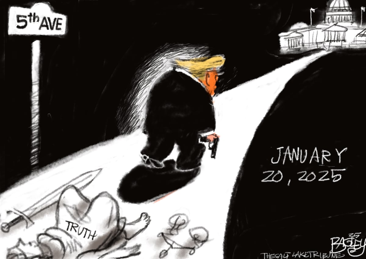 Check out Pat Bagley's latest cartoon: Day One
